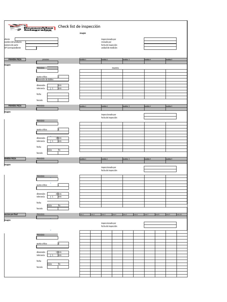 Inspección FAI CMM: Checklist Detallado | PDF | Calidad