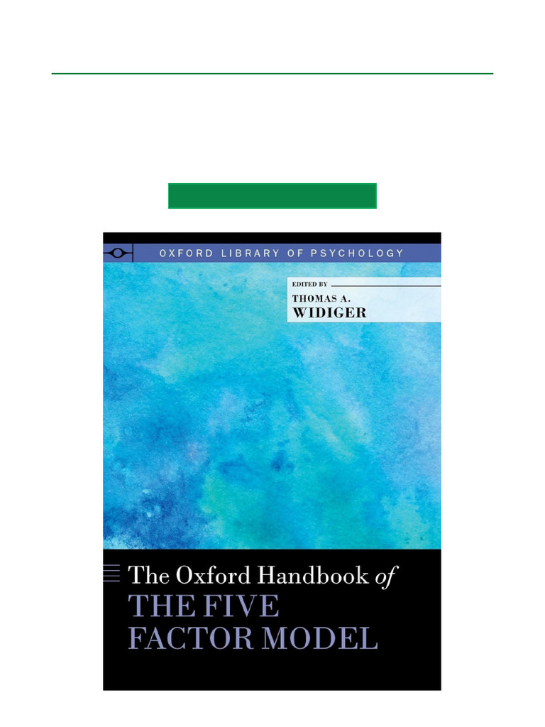 Oxford Handbook of the Five Factor Model | PDF | Psychology | Libraries