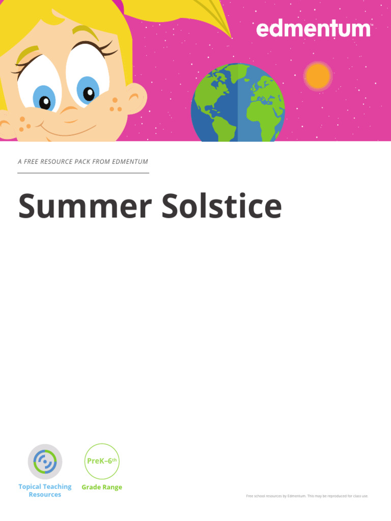 Summer Solstice Teaching Resources Pack | PDF | Equator | Astronomy