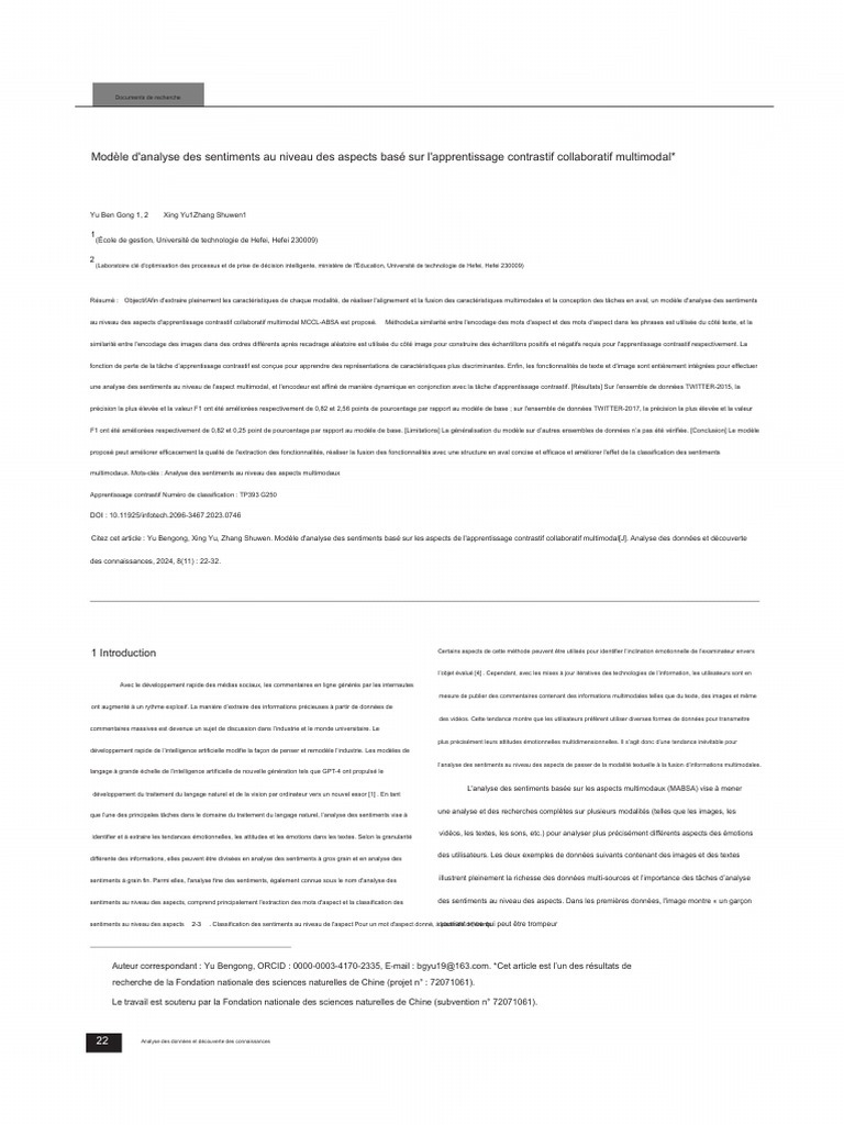 Aspect-Based Sentiment Analysis Model of Multimodal Collaborative ...
