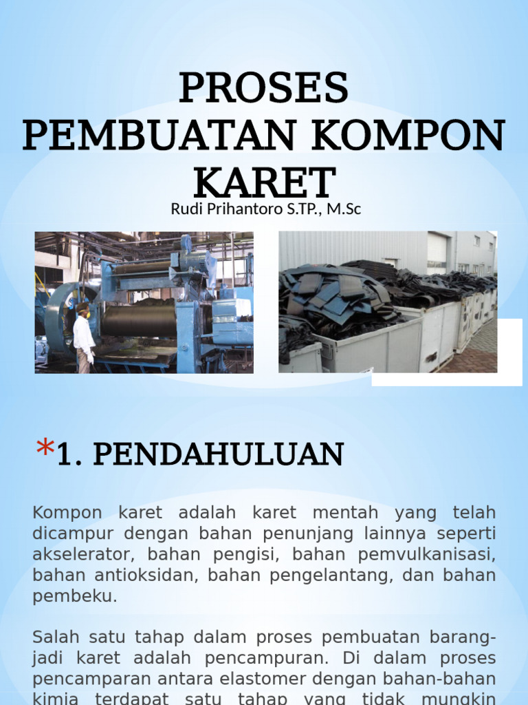 Proses Pembuatan Kompon Karet | PDF