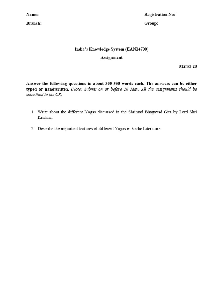 IKS Assignment 2024-25 (EVEN) | PDF