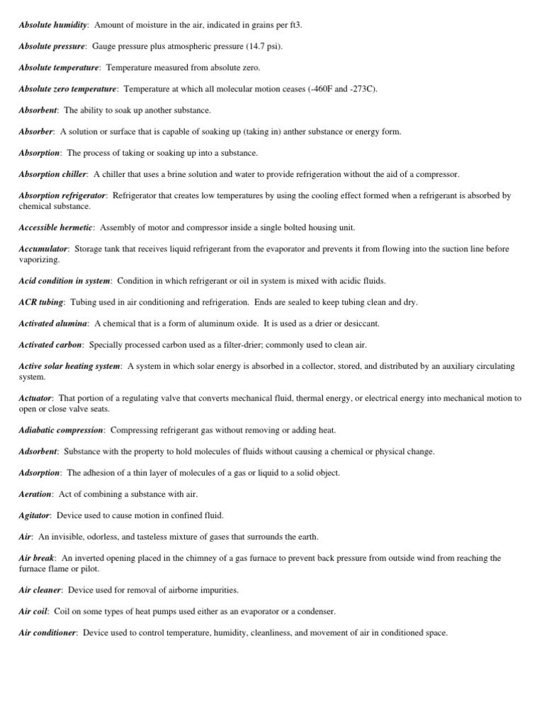 HVAC Terms McQuay | PDF | Air Conditioning | Gas Compressor