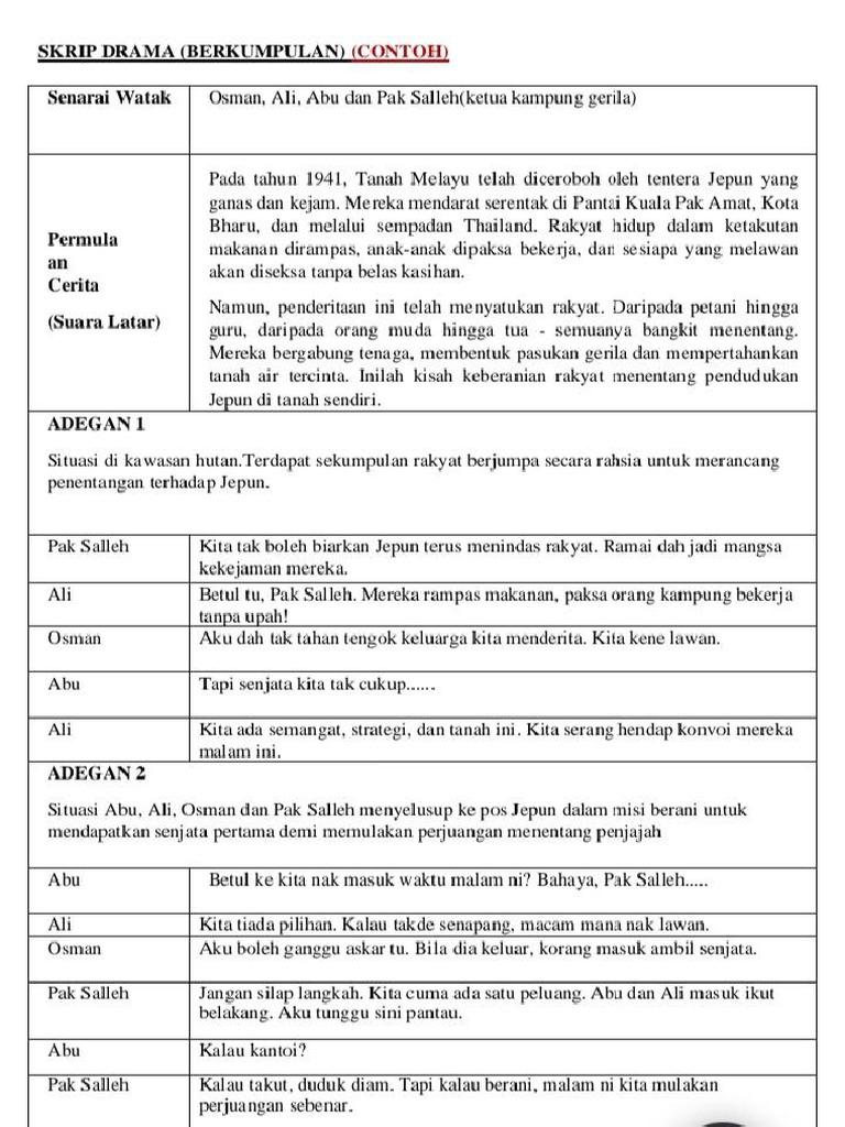 Skrip Drama Gambar (1) | PDF