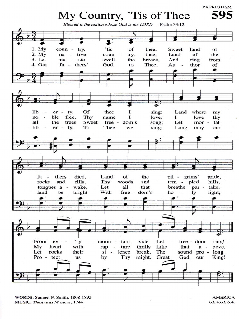 595- My Country, _ Tis of Thee | PDF