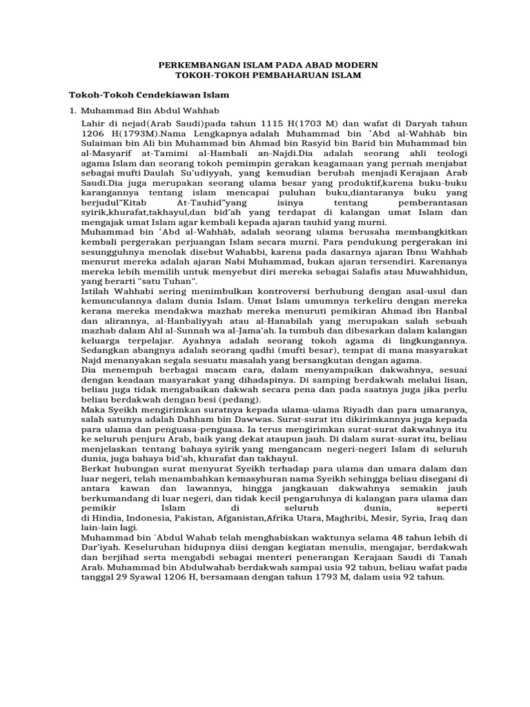 Cendekiawan Islam dan Pembaharuan Abad Modern | PDF