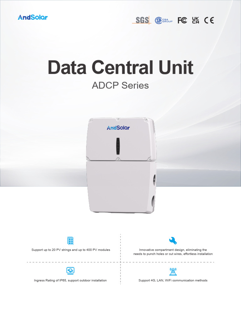 ADCP-DataSheet-V1-34I10 | PDF | Solar Panel | Electrical Engineering