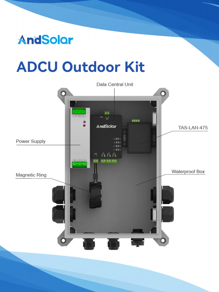 ADCU (LAN) DataSheet V1 34G09 | PDF | Solar Panel | Power Supply