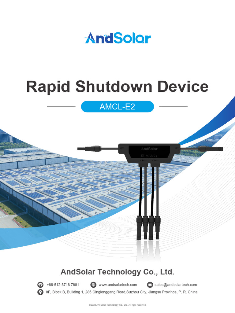 AMCL-E2 Rapid Shutdown Device Overview | PDF | Electromagnetism ...