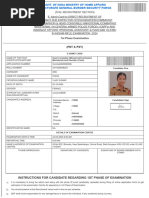 Rectt - Bsf.gov - in Applicant Print-Card Id 4296759 | PDF | Government | National Security