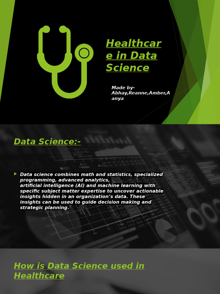 Healthcare in Data Science | PDF