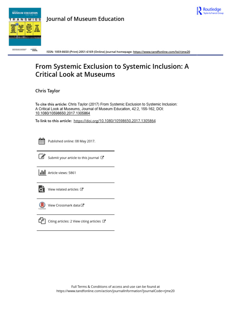 From Systemic Exclusion To Systemic Inclusion A Critical Look at ...