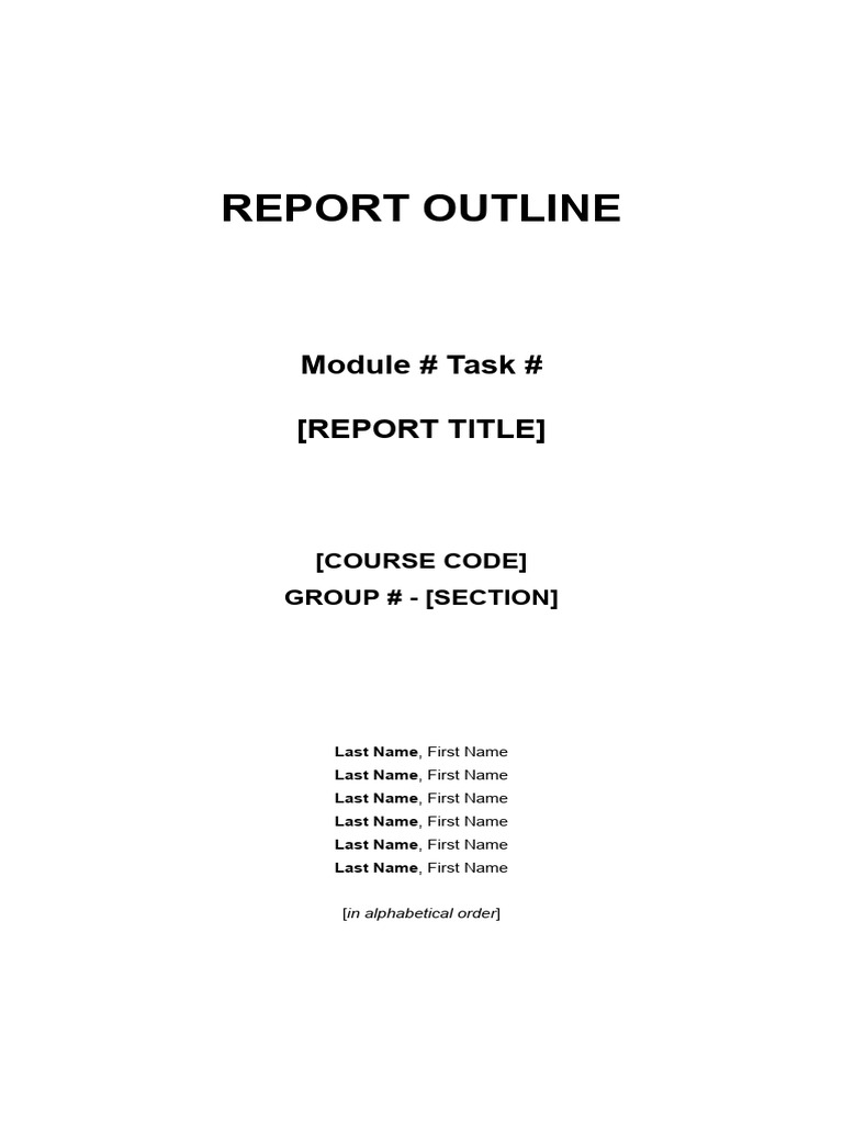 Report Outline Template | PDF