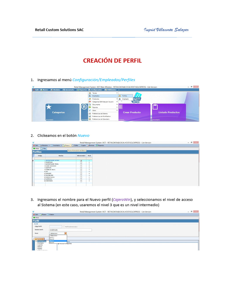 RMS - Creación de Perfil | PDF