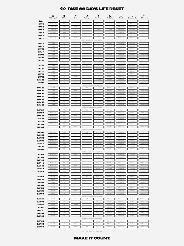 Rise Calendar (Light Mode) 3 | PDF