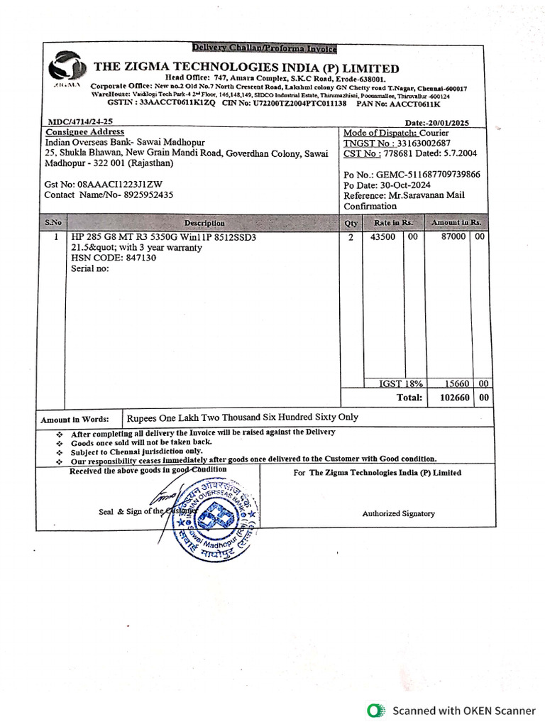 delivery challan | PDF