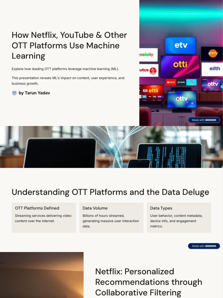 How Netflix YouTube and Other OTT Platforms Use Machine Learning | PDF ...