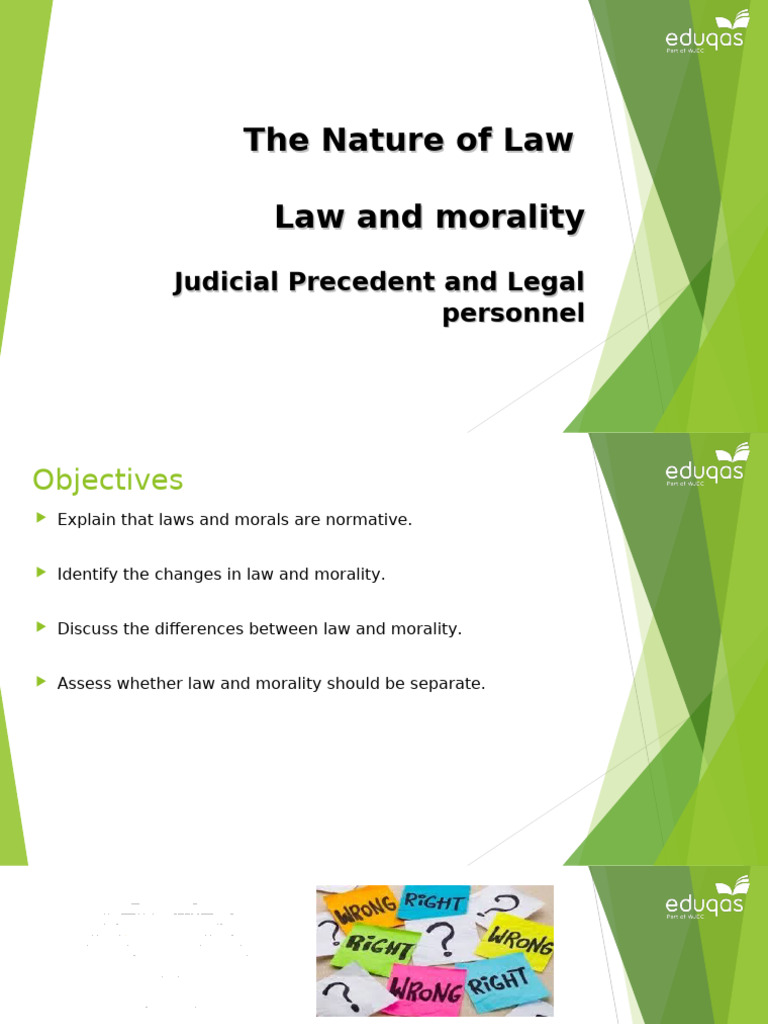 Law vs. Morality: Key Concepts Explained | PDF | Social Ethics | Human ...