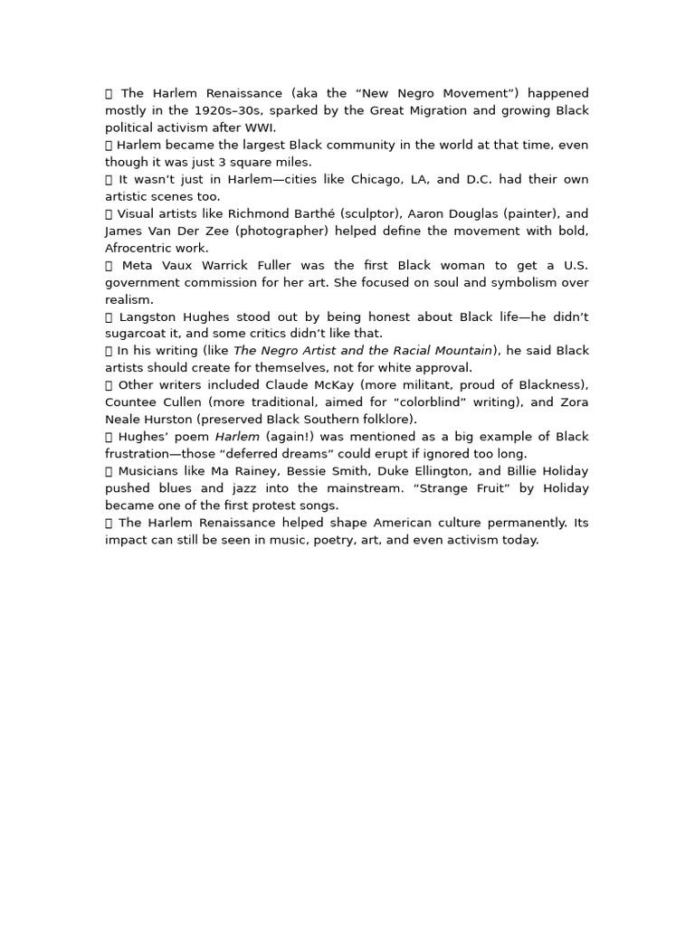 Crash Course Black American History #26 Arts and Letters of The Harlem ...