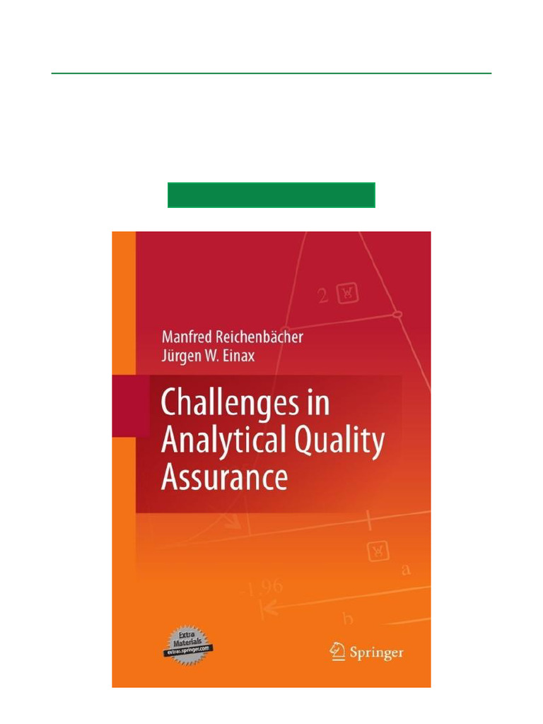 Challenges in Analytical Quality Assurance High-Resolution PDF Download ...