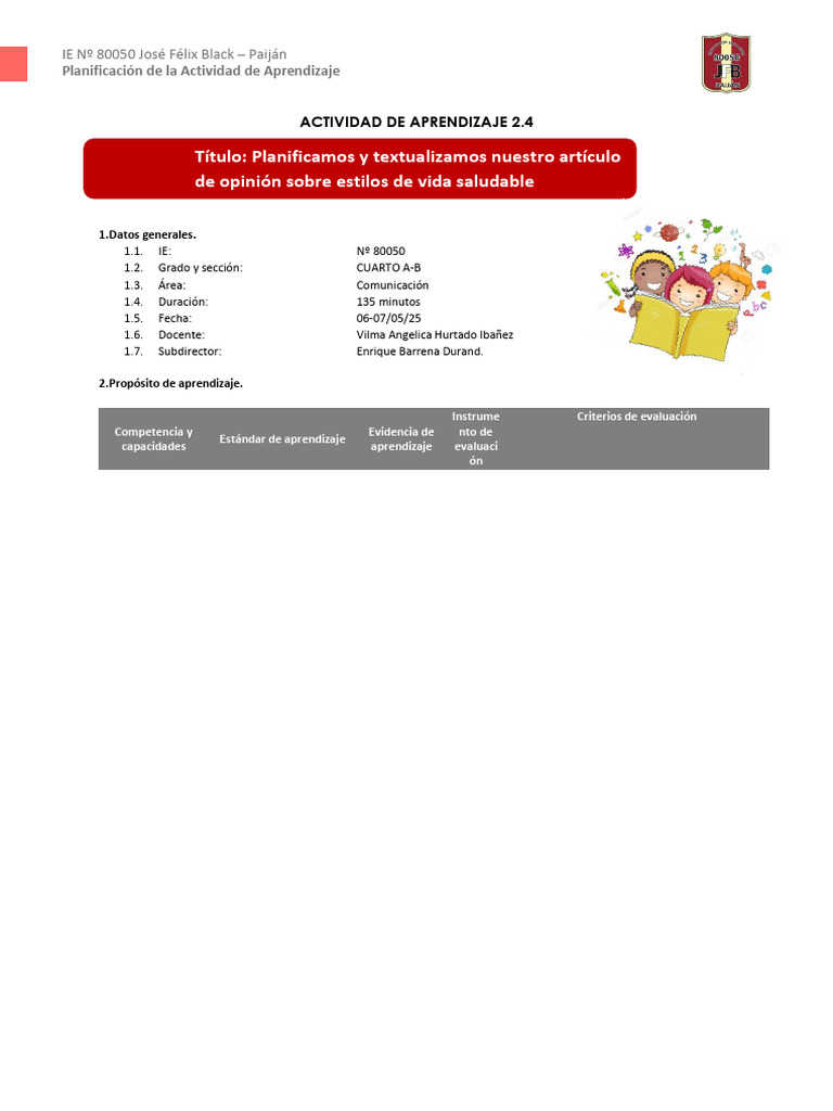 ADA 2.4 - EDA2 - COM - VHURTADO - 4toa - B | PDF | Aprendizaje