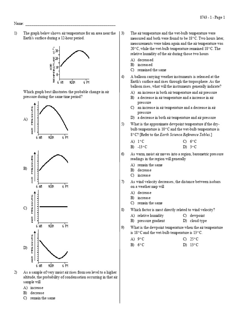 Atmospheric Pressure and Weather Changes | PDF | Atmosphere Of Earth ...