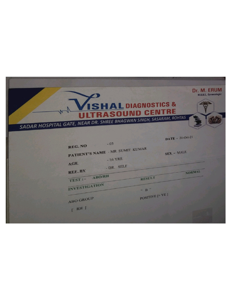 Sumit - Blood Group | PDF