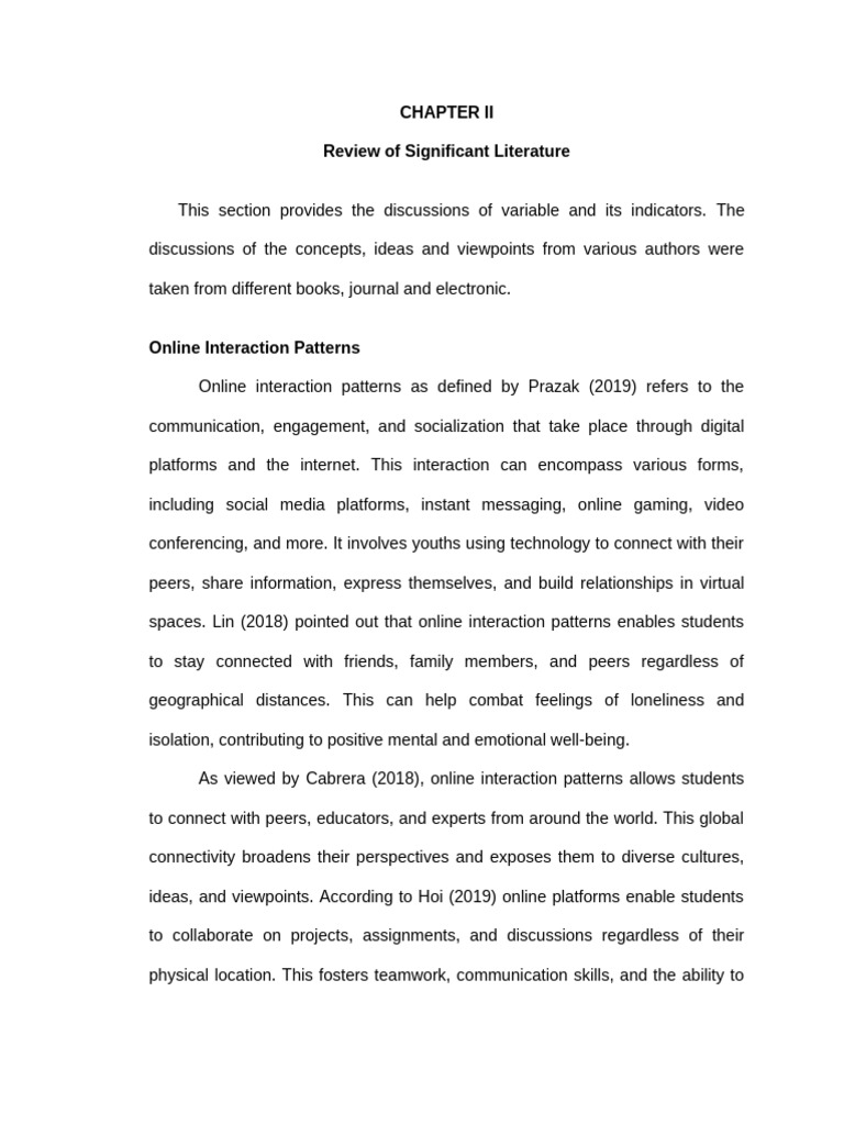Online Interaction Patterns and Normative Actions of SHS | PDF ...