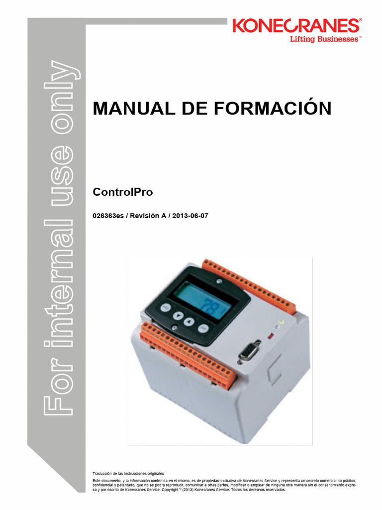 Controlpro Field service manual_es | PDF | Secreto comercial | Derechos de autor