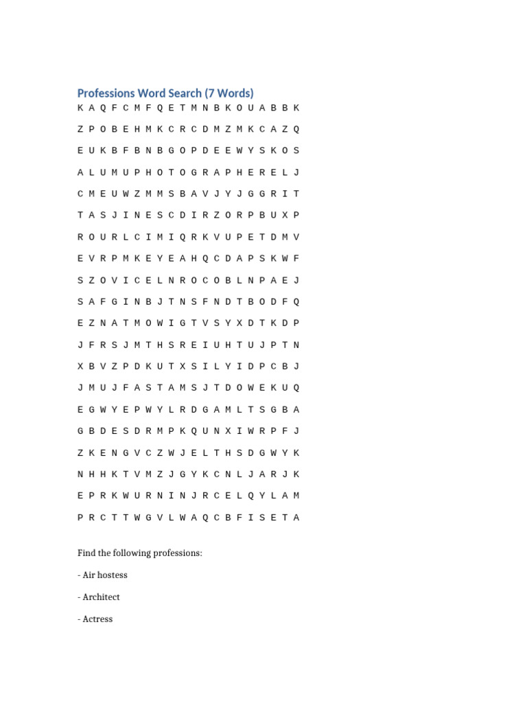 Word Search 7 Words 2 | PDF