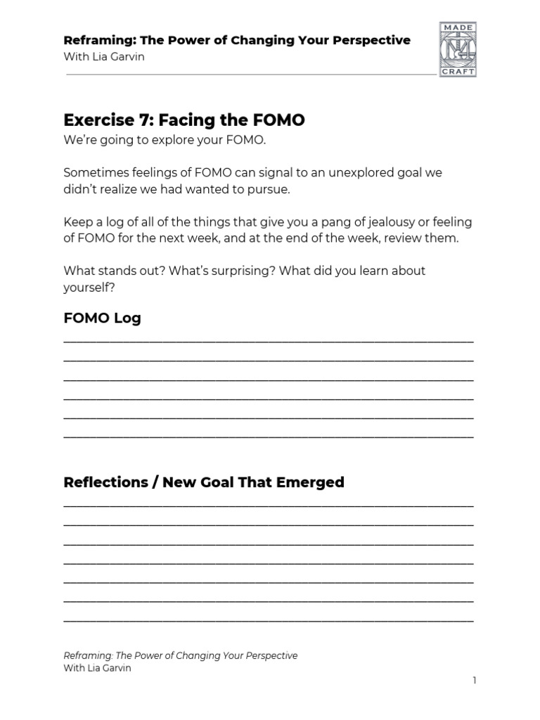 Facing the FOMO | PDF