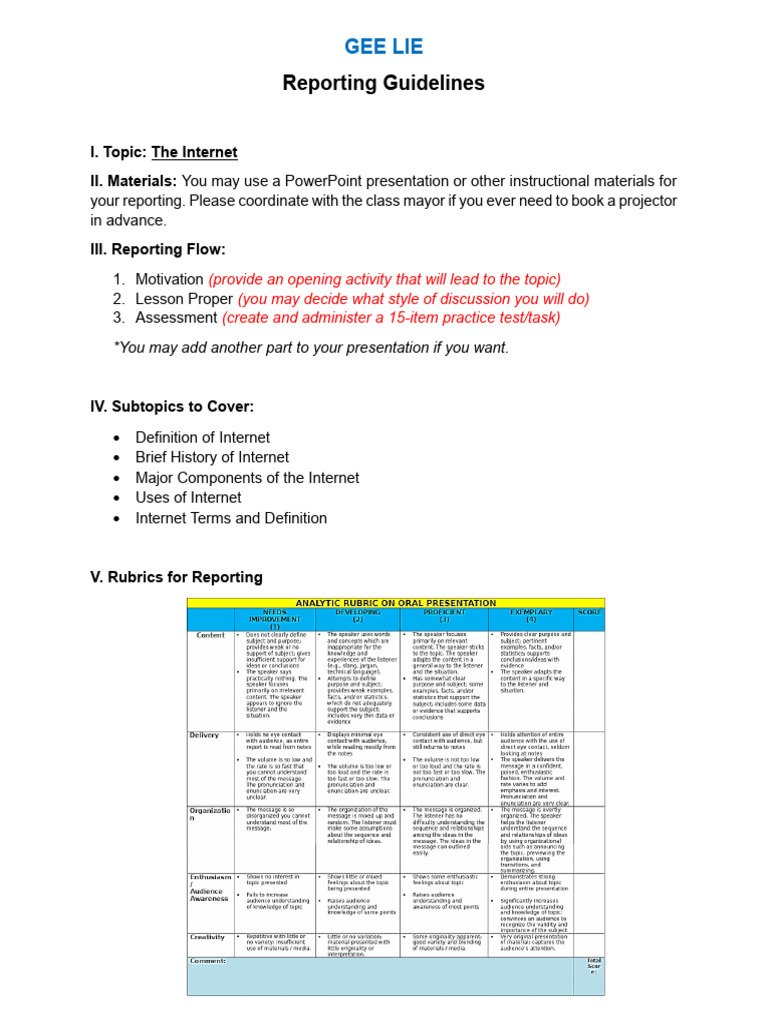 GEE LIE Internet | PDF