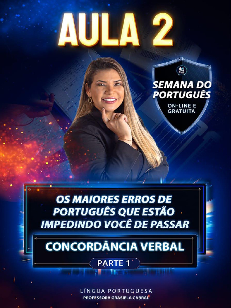 Semana Do Português - Aula 2 - Concordância Verbal - Parte 1 - 06.05. ...