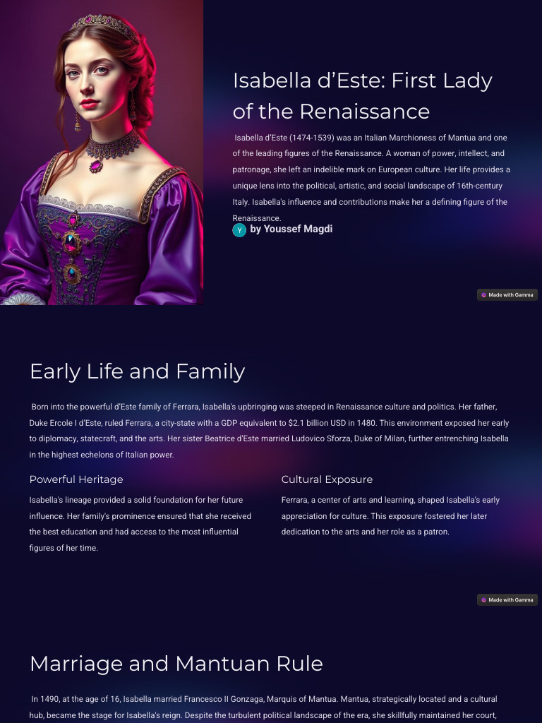 Isabella D'este: First Lady of The Renaissance | PDF