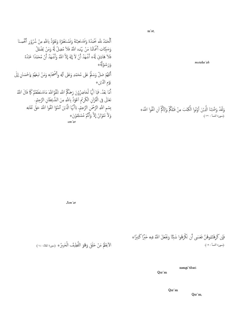 Khutbah Jum'at: Menjadi Hamba Pilihan Allah | PDF