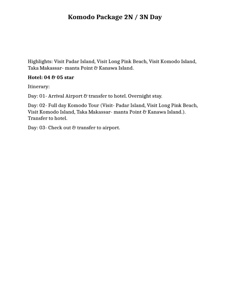 Komodo 2N Package | PDF