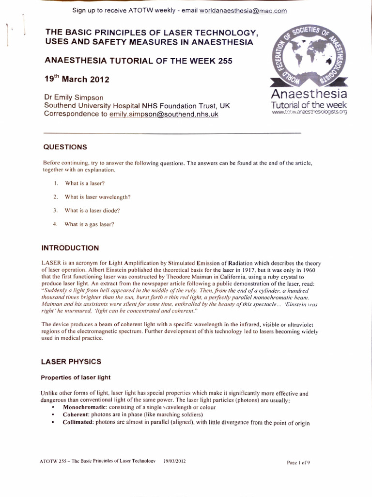 PHY 756 - 20 Jan 2025 (Extra Material) | PDF | Laser | Emission Spectrum