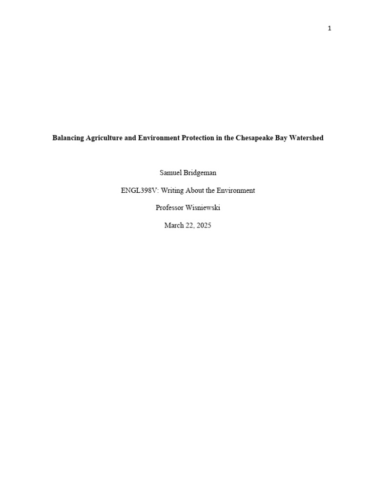 Bridgeman Review Article | PDF | Chesapeake Bay | Eutrophication