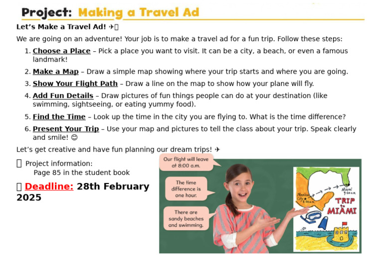 Create Your Travel Ad Project | PDF