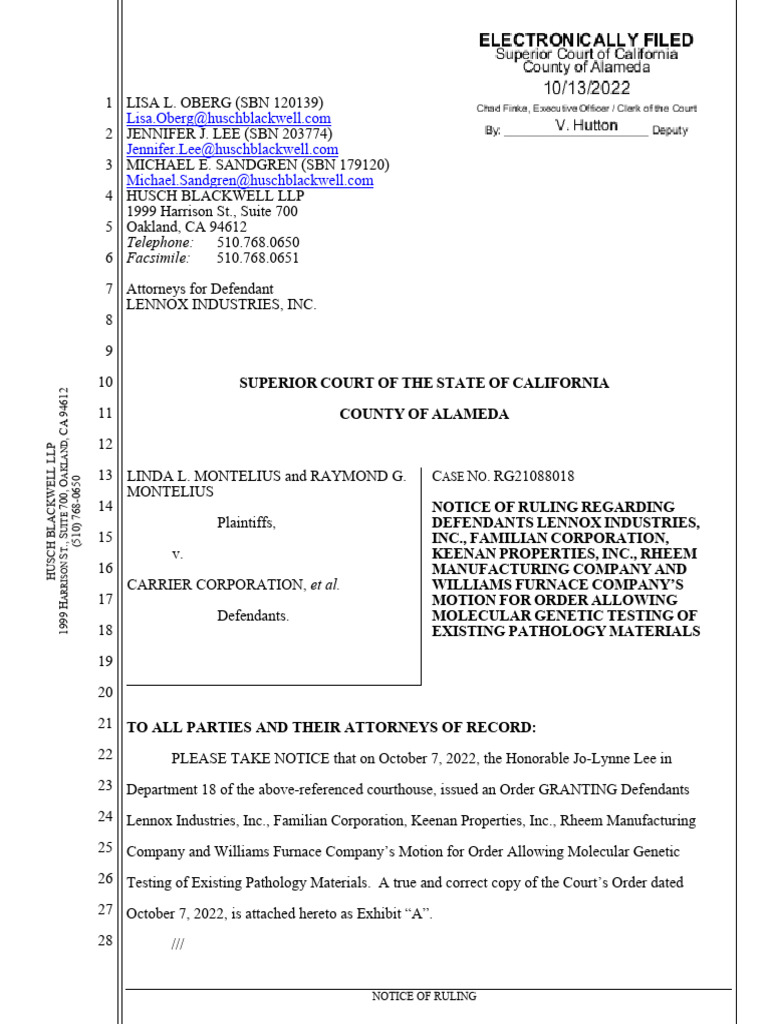 Montelius 10-13-2022 Notice of Ruling | PDF | Common Law | United ...