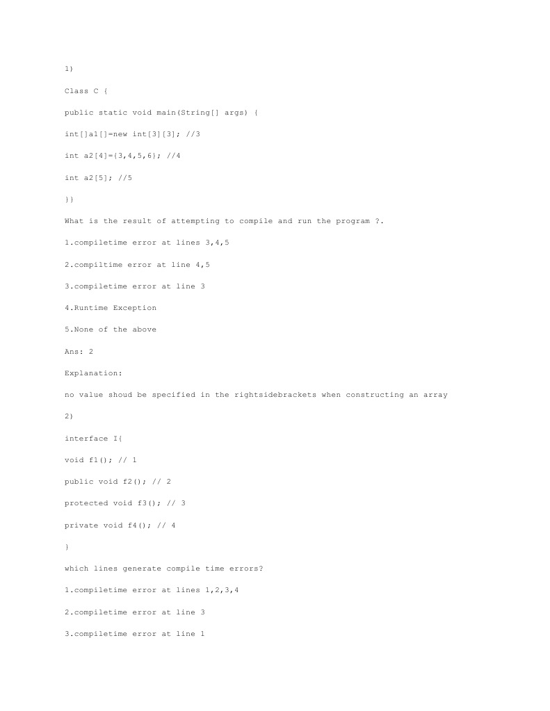 Java Programming Exam Questions | PDF