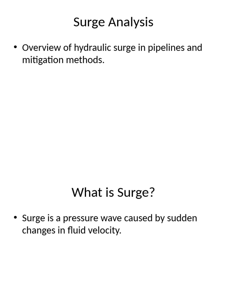 Hydraulic Surge Analysis and Mitigation | PDF