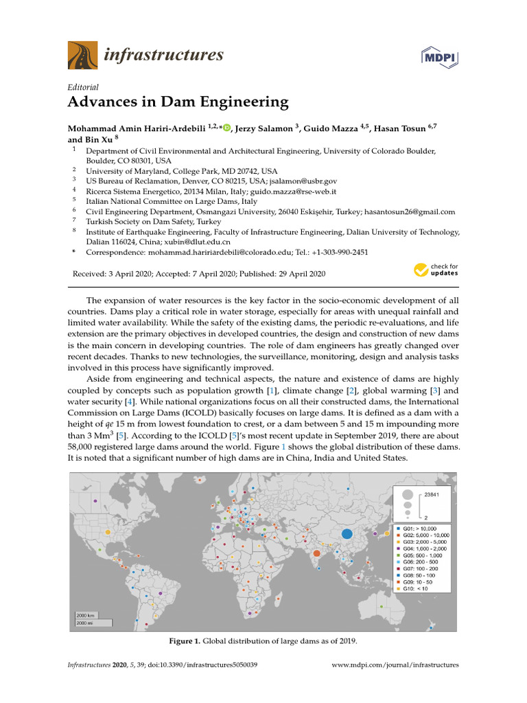 Advances in Dam Engineering | PDF | Dam | Statistics