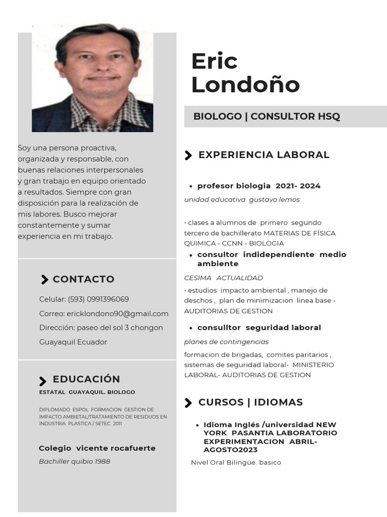 2024 CV Eric Canva | PDF