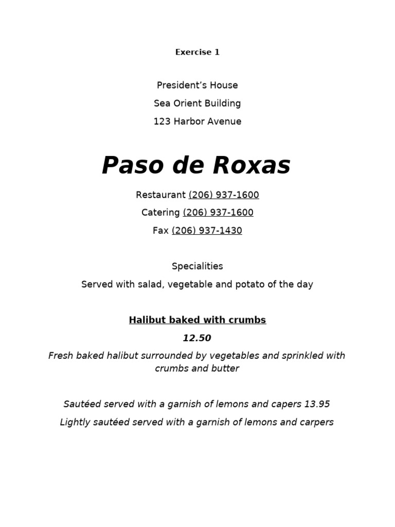 Ordillano - Word Exercise 1 | PDF