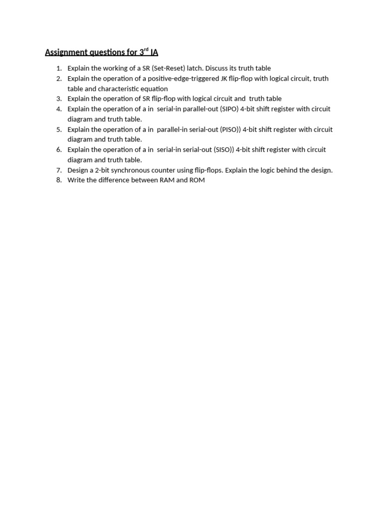 Assignment Questions For 3IA (AIML) | PDF