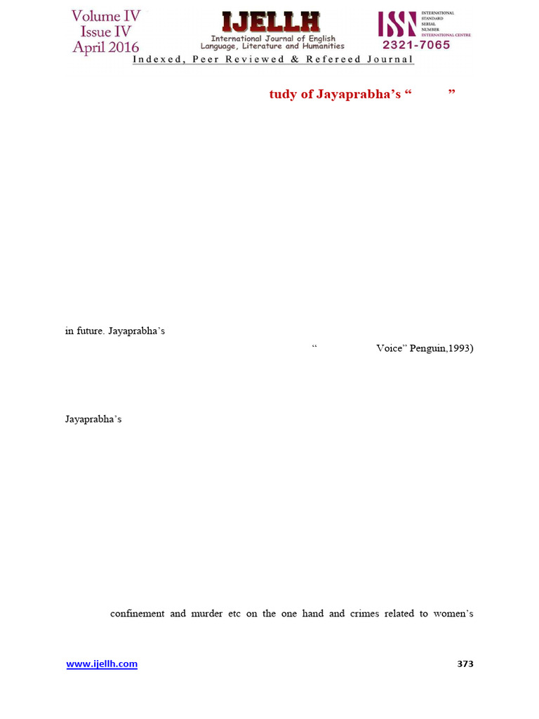Women and Exploitation in Jayaprabha's Poetry | PDF | Woman | Women's ...