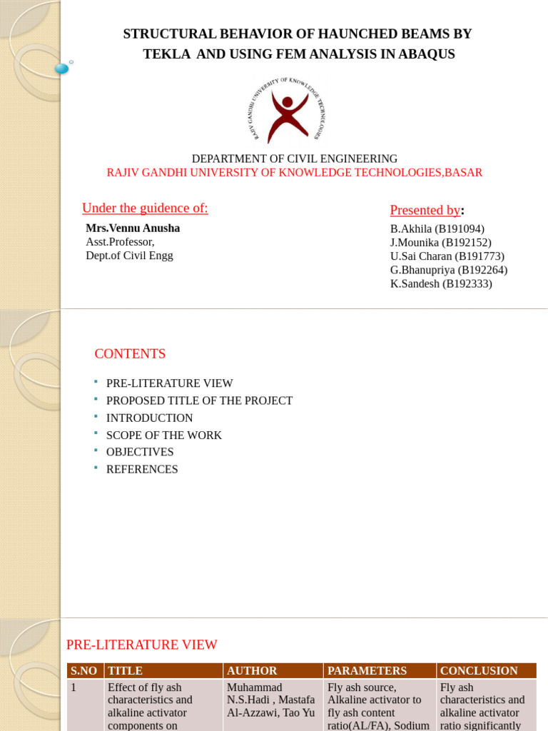 Major Project PPT 1 | PDF | Beam (Structure) | Finite Element Method