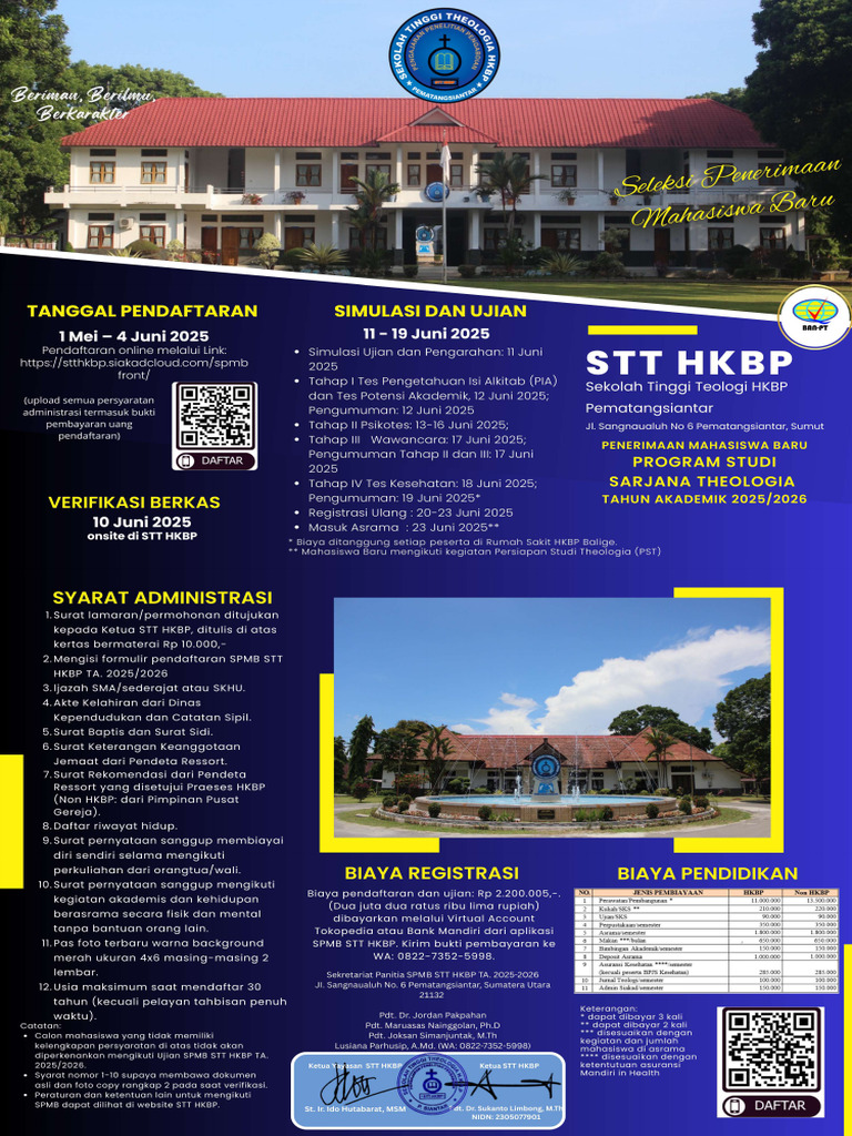 Brosur SPMB S1 STT HKBP Final | PDF