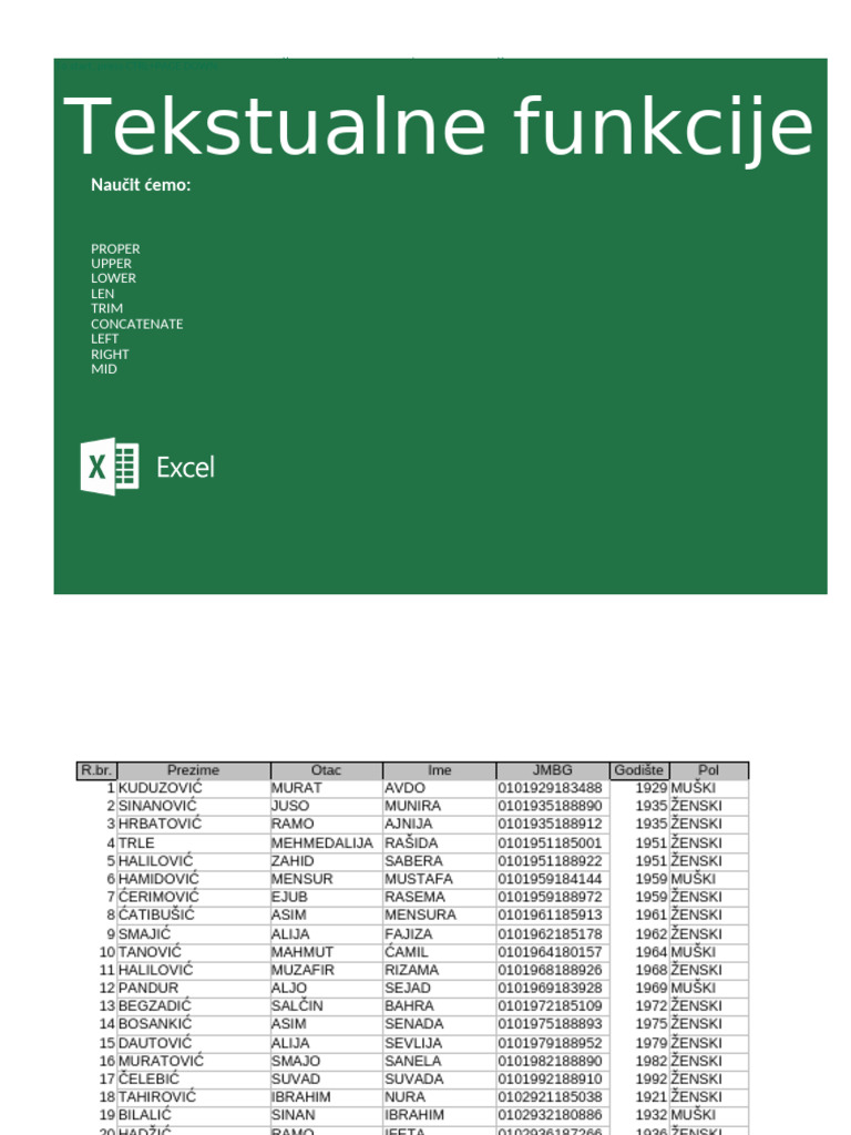 Tekstualne Funkcije | PDF